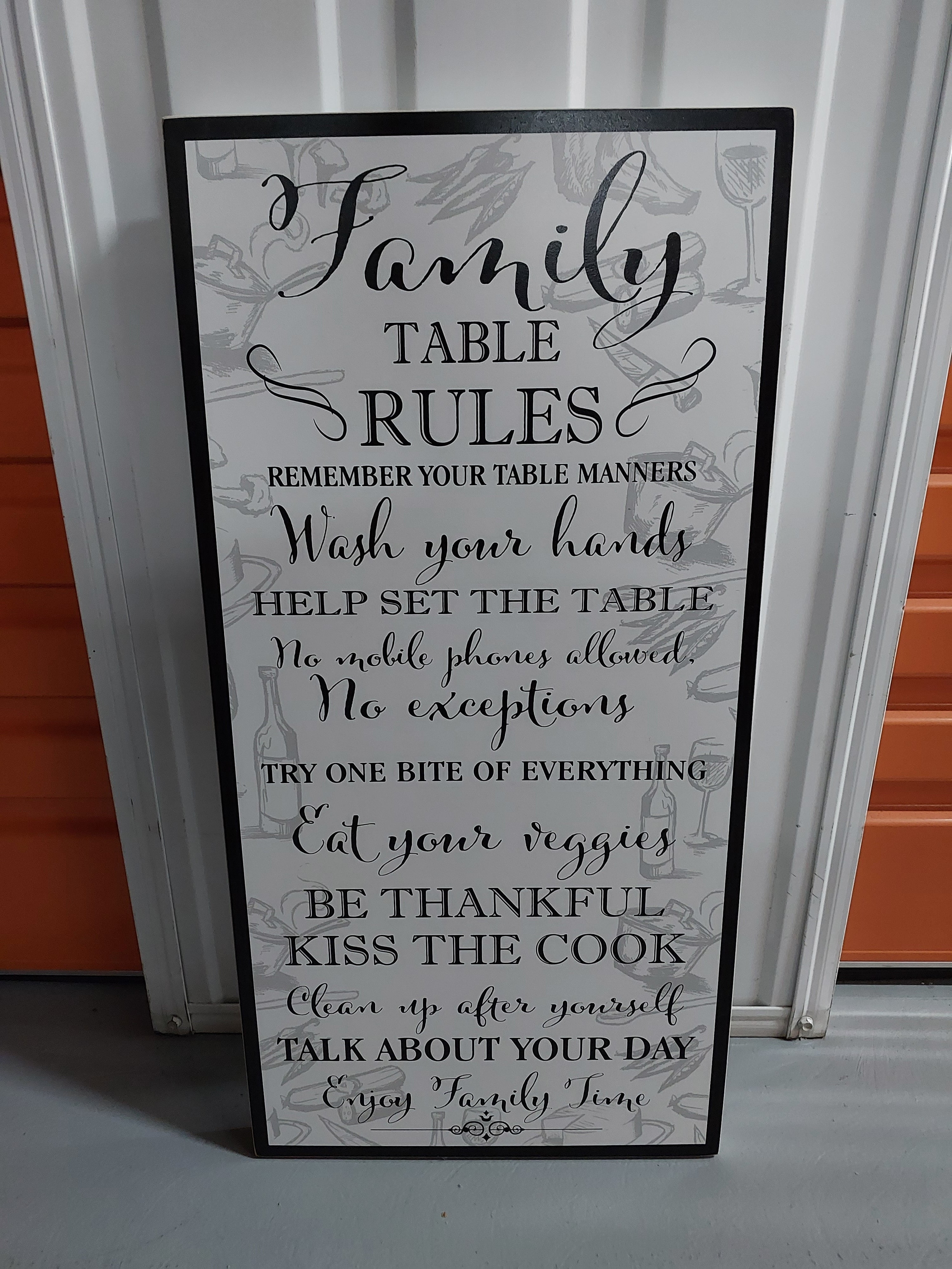 Table Manners Wall Sign – Success Gifts